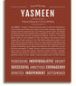 Yasmeen | Name Art Print – Name Stories