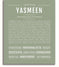 Yasmeen Personalized Name Meaning Art Prints – Name Stories