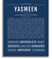 Yasmeen | Name Art Print – Name Stories