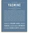 Yasmine Personalized Name Meaning Art Prints – Name Stories