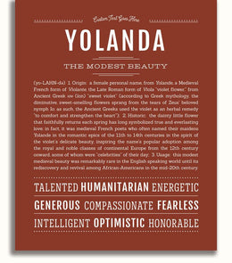 Yolanda | Name Art Print – Name Stories