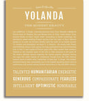 Yolanda | Name Art Print – Name Stories