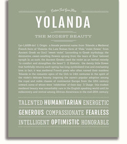 Yolanda | Name Art Print – Name Stories