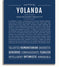 Yolanda Personalized Name Meaning Art Prints – Name Stories