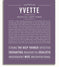 Yvette | Name Art Print – Name Stories