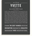 Yvette | Name Art Print – Name Stories