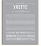 Yvette | Name Art Print – Name Stories