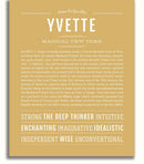 Yvette | Name Art Print – Name Stories