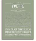 Yvette | Name Art Print – Name Stories