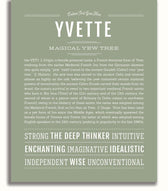 Yvette | Name Art Print – Name Stories