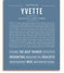 Yvette | Name Art Print – Name Stories