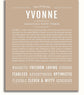Yvonne | Name Art Print – Name Stories