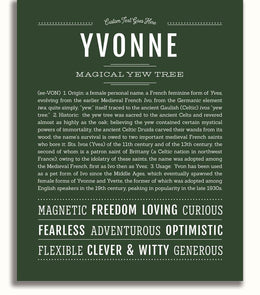 Yvonne | Name Art Print – Name Stories