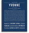 Yvonne Personalized Name Meaning Art Prints – Name Stories