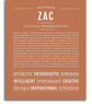 Zac | Name Art Print – Name Stories