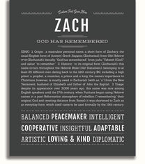 Zach | Name Art Print – Name Stories