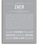 Zach | Name Art Print – Name Stories