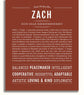 Zach | Name Art Print – Name Stories