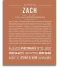 Zach | Name Art Print – Name Stories