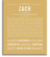 Zach | Name Art Print – Name Stories