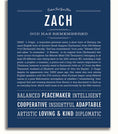Zach | Name Art Print – Name Stories