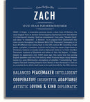 Zach | Name Art Print – Name Stories