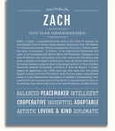Zach | Name Art Print – Name Stories