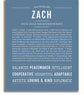 Zach Personalized Name Meaning Art Prints – Name Stories