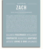 Zach | Name Art Print – Name Stories