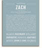 Zach Personalized Name Meaning Art Prints – Name Stories