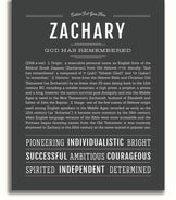 Zachary | Name Art Print – Name Stories