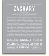Zachary | Name Art Print – Name Stories