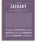 Zachary | Name Art Print – Name Stories