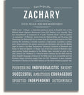 Zachary | Name Art Print – Name Stories