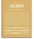 Zachary | Name Art Print – Name Stories