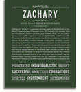 Zachary | Name Art Print – Name Stories