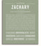 Zachary | Name Art Print – Name Stories