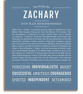 Zachary | Name Art Print – Name Stories
