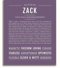 Zack | Name Art Print – Name Stories