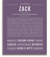 Zack | Name Art Print – Name Stories