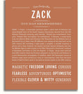 Zack | Name Art Print – Name Stories