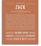 Zack | Name Art Print – Name Stories