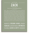 Zack | Name Art Print – Name Stories