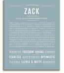 Zack | Name Art Print – Name Stories