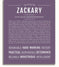 Zackary | Name Art Print – Name Stories