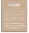 Zackary | Name Art Print – Name Stories