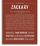 Zackary Personalized Name Meaning Art Prints – Name Stories