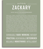 Zackary | Name Art Print – Name Stories