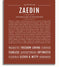 Zaedin | Name Art Print – Name Stories