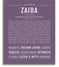 Zaida | Name Art Print – Name Stories